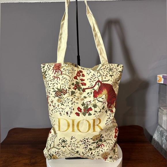 Dior | Bags | Dior 223 Tiger Cotton Tote Vip Gift Brand New In Package ...